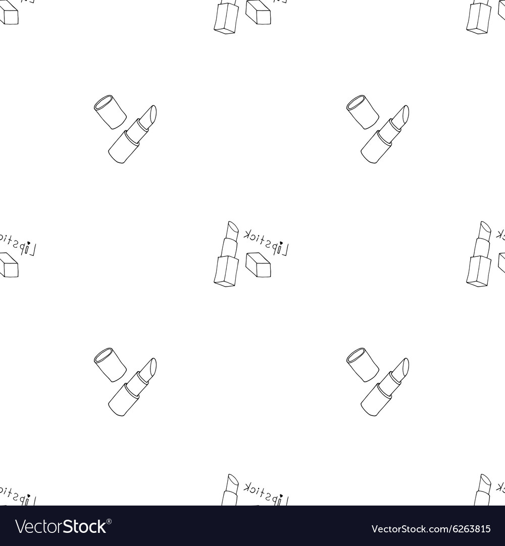 Makeup seamless pattern Royalty Free Vector Image