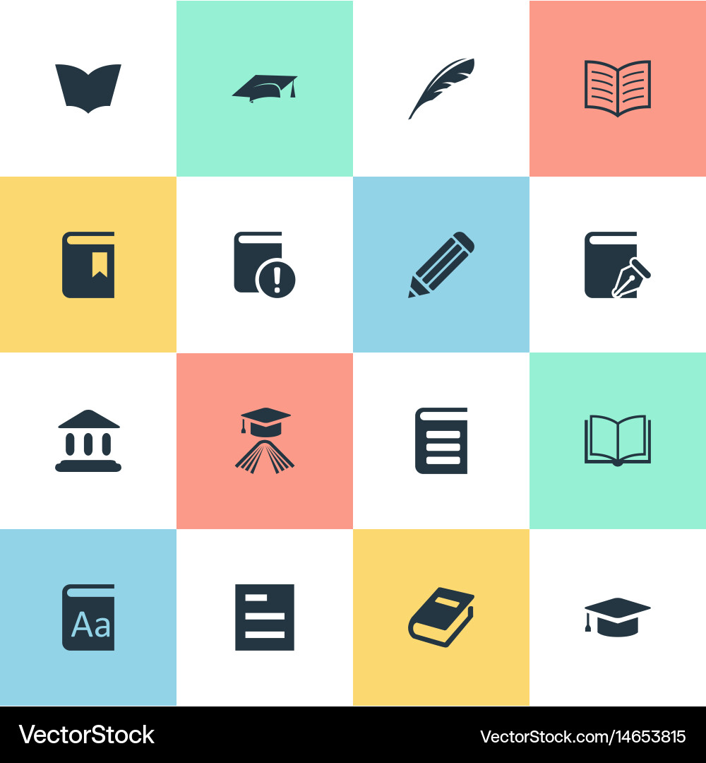 Set of simple knowledge icons Royalty Free Vector Image