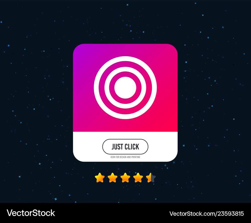 Target aim sign icon darts board symbol Royalty Free Vector