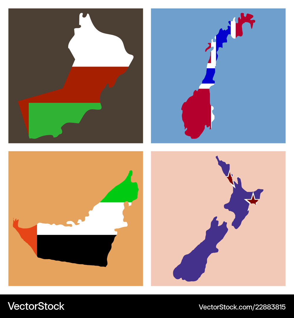 World map-countries in color on white background Vector Image