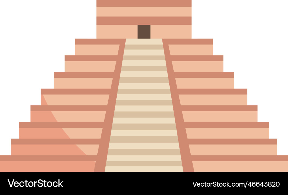 Ancient civilizations famous mexican pyramid Vector Image