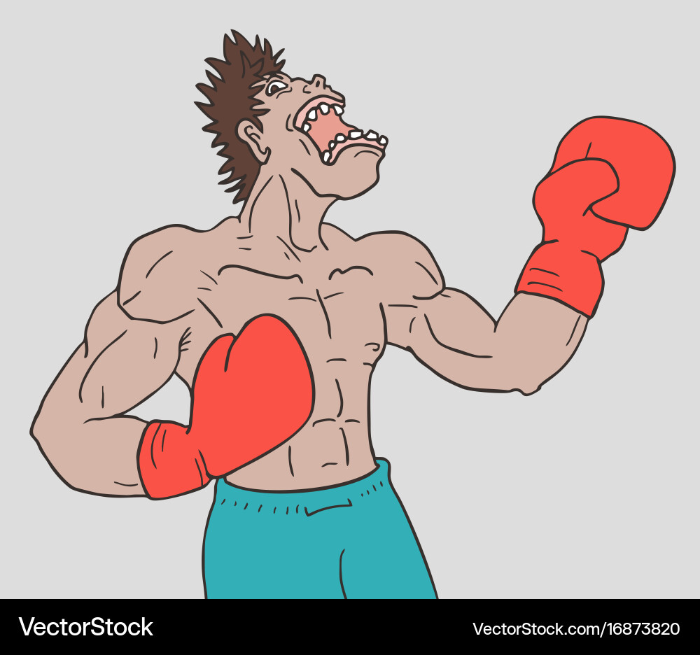 Boxing man Royalty Free Vector Image - VectorStock