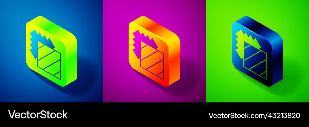 Isometric layers clothing textile icon isolated Vector Image
