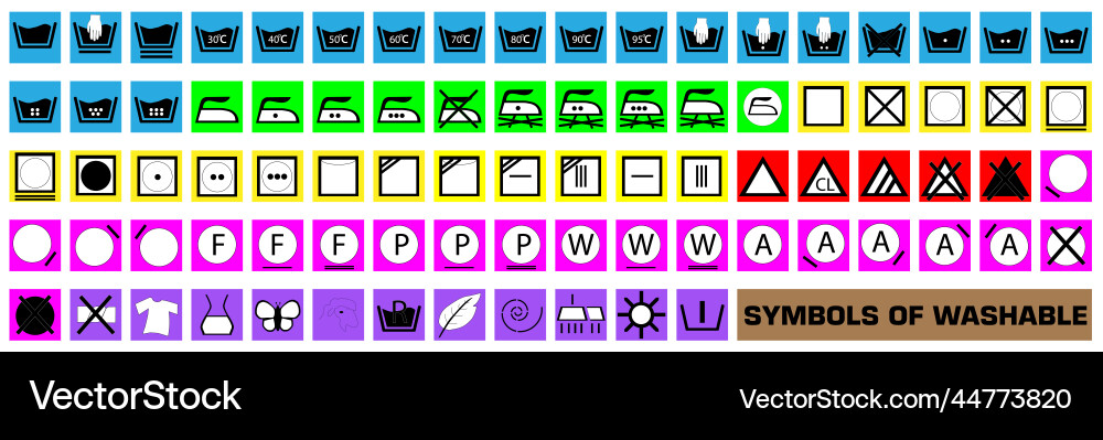 Laundry and washing icons isolated Royalty Free Vector Image