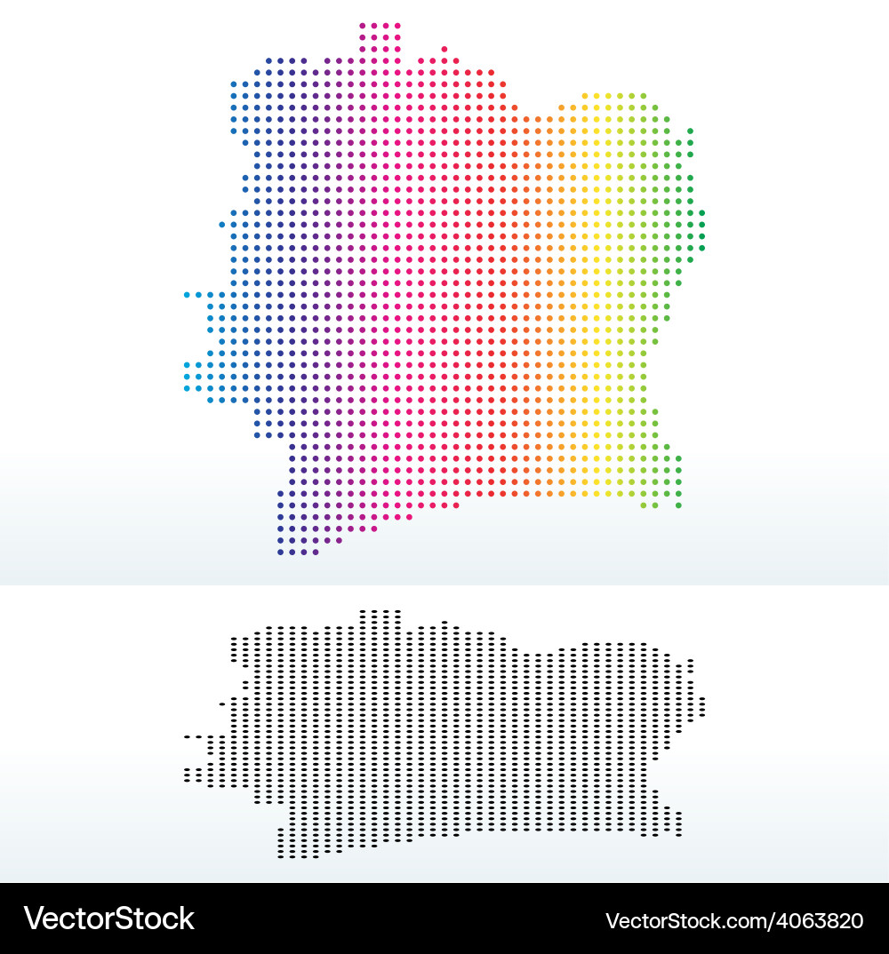 Map republic cote divoire ivory coast Royalty Free Vector