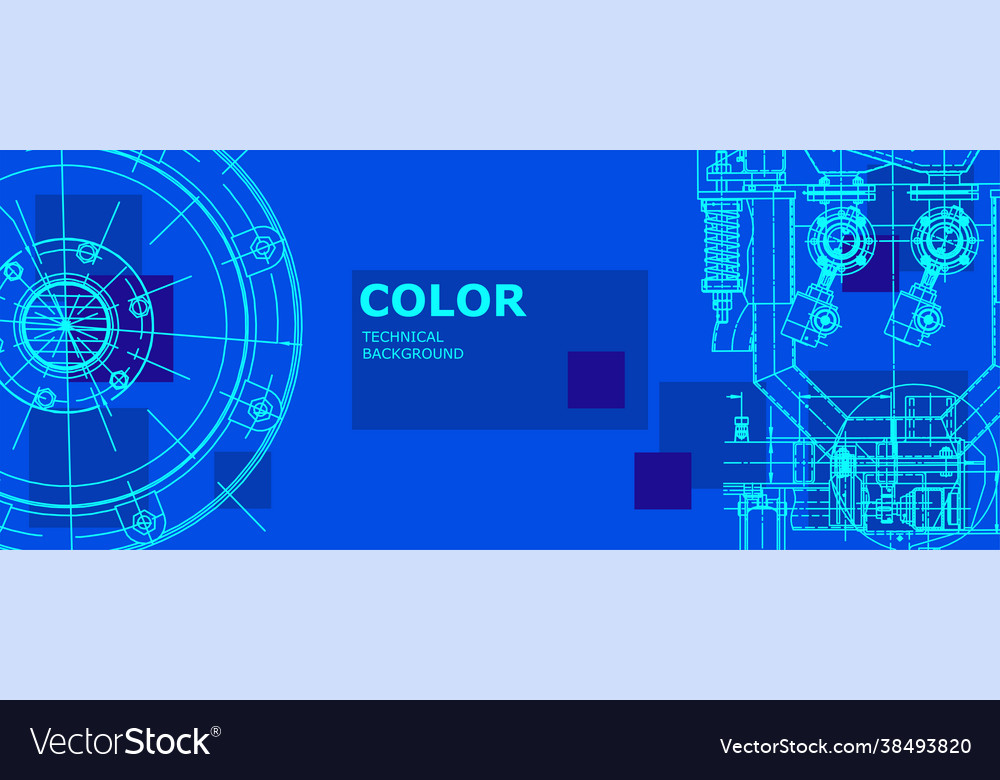 Mechanical engineering drawing engineering Vector Image