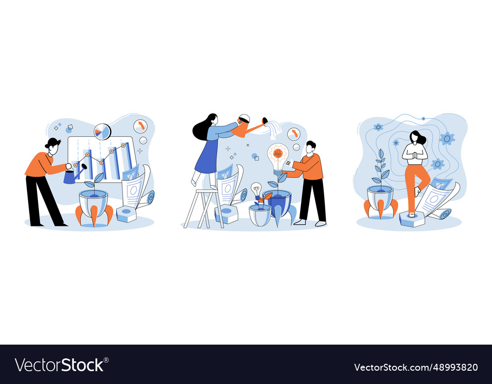 Project launch a declaration Royalty Free Vector Image