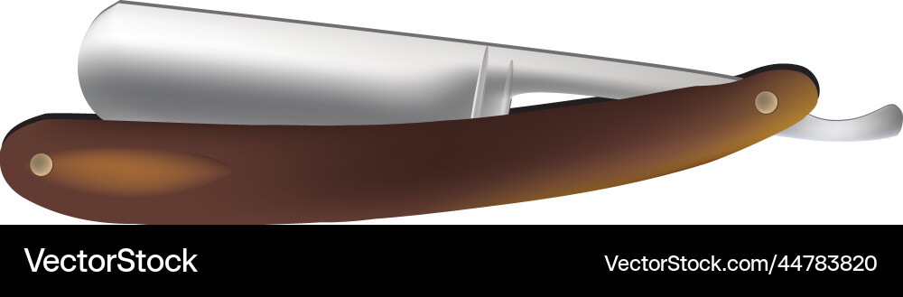 Retractable razor with blade male beard cut Vector Image