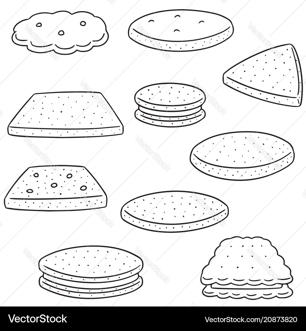 Set of cookies and biscuits Royalty Free Vector Image