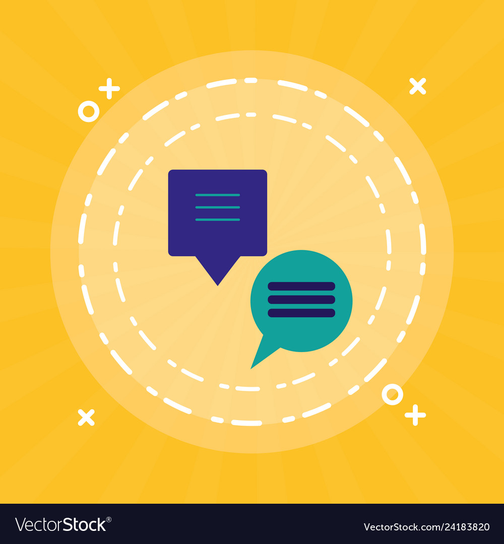 Speech bubble message icon Royalty Free Vector Image