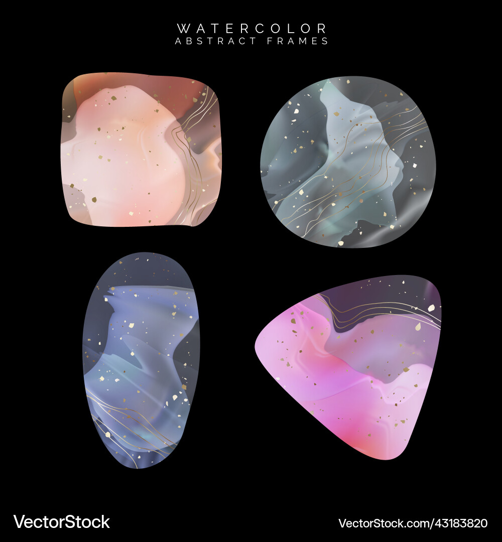 Watercolor abstract gemstone galaxy or marble Vector Image