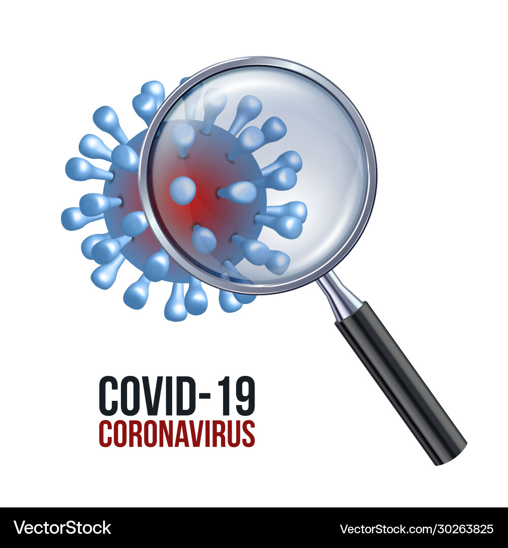 A corona virus seen with a Royalty Free Vector Image