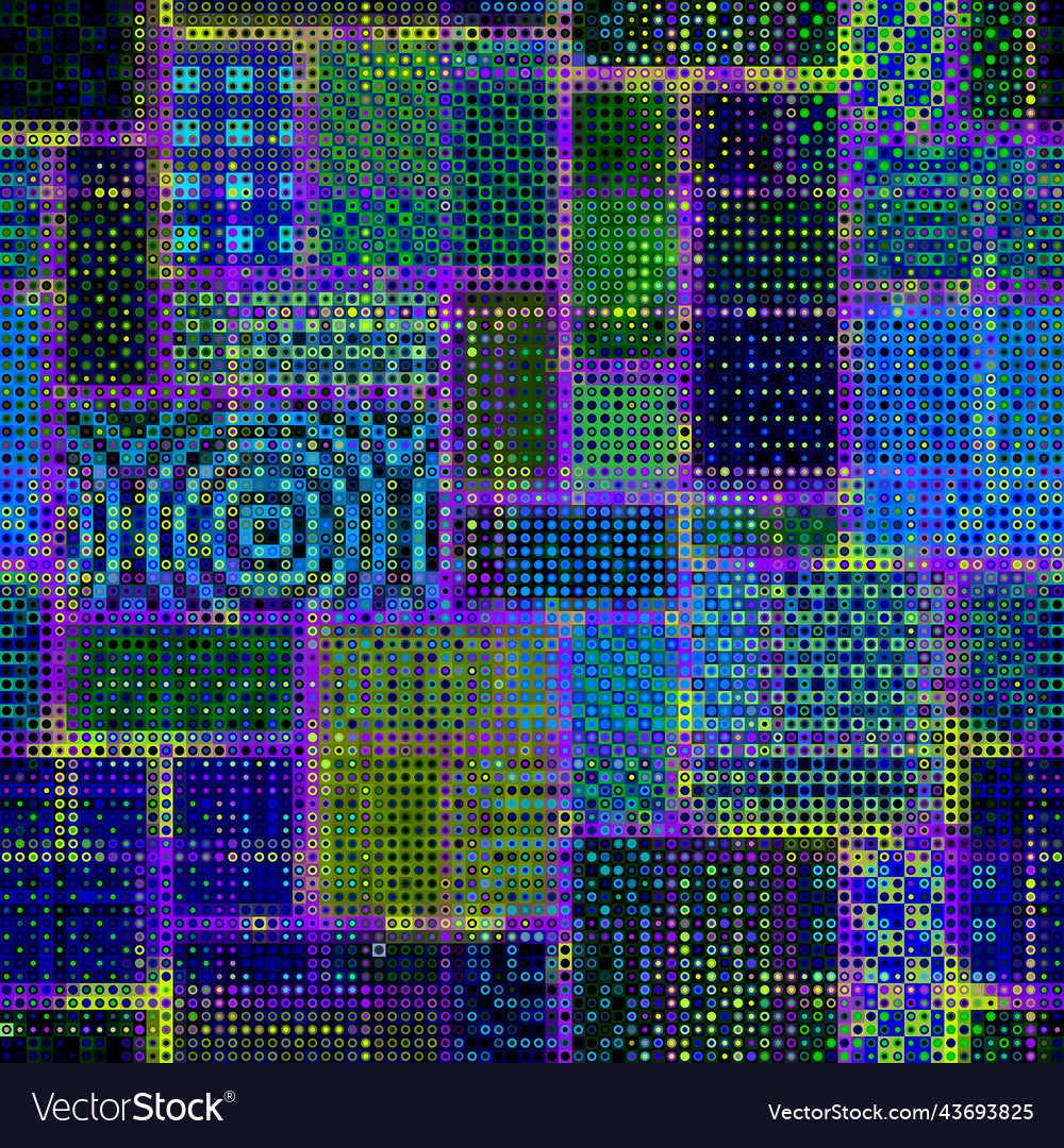 Geometric abstract pattern moire overlay style Vector Image