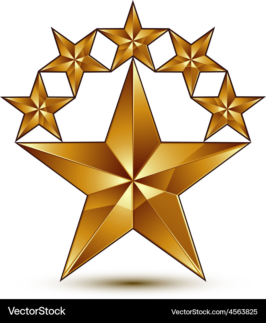 Geometric classic golden element isolated on white