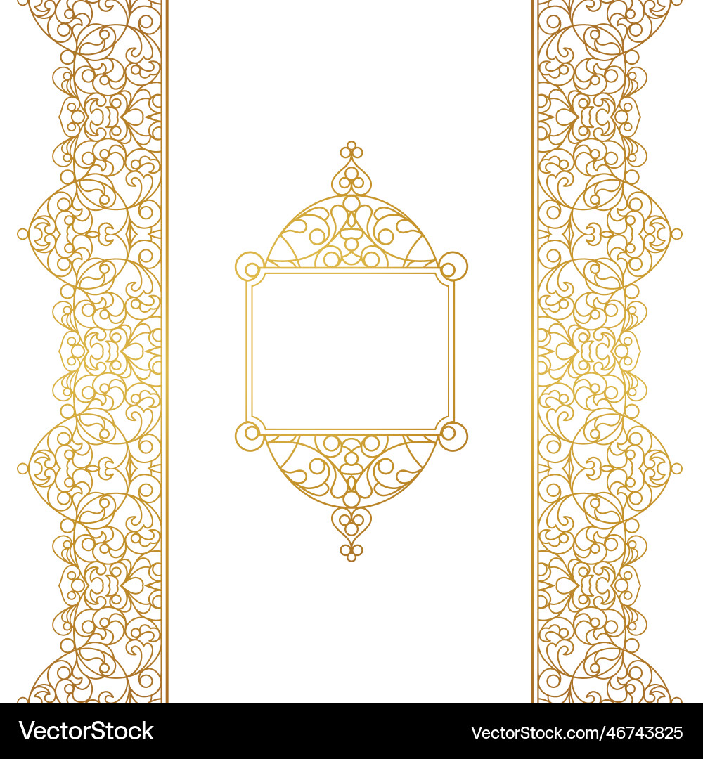 Golden seamless border for design template luxury Vector Image