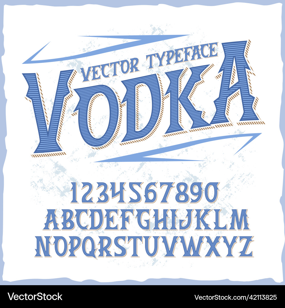 Good handcrafted font for any label design Vector Image