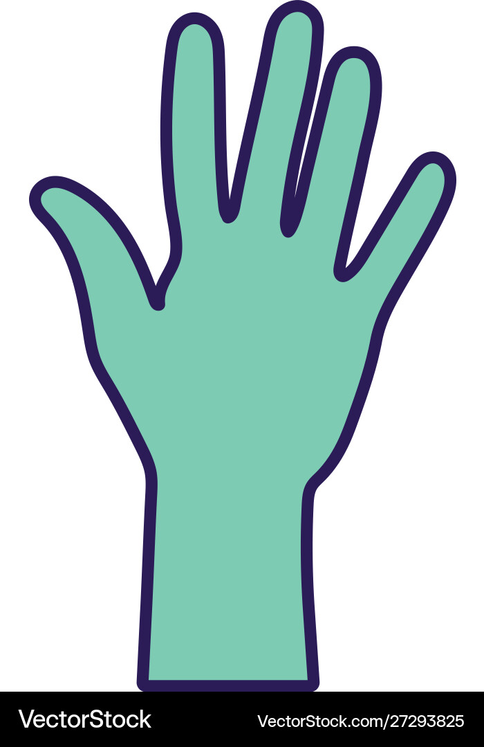 Green hand showing fingers icon Royalty Free Vector Image