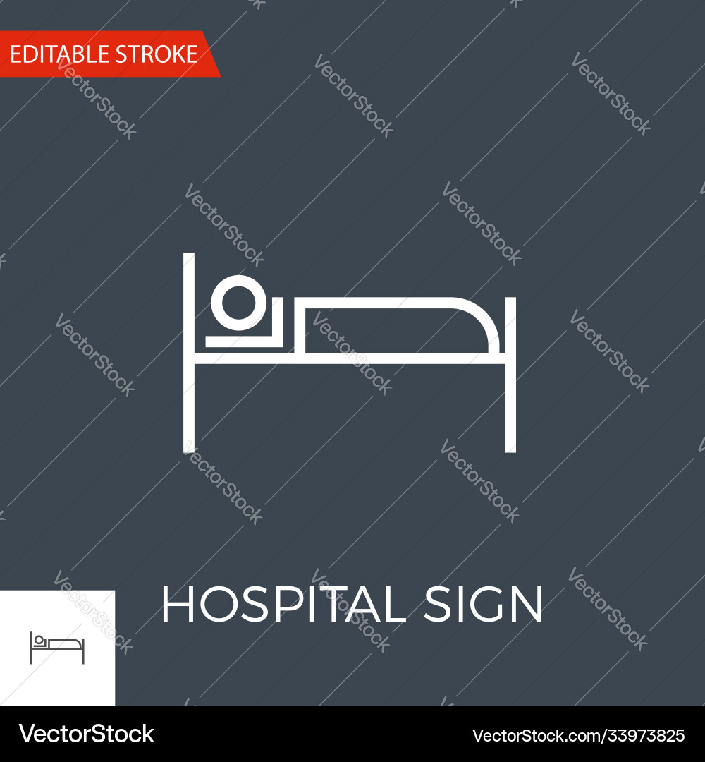 Hospital sign icon Royalty Free Vector Image - VectorStock