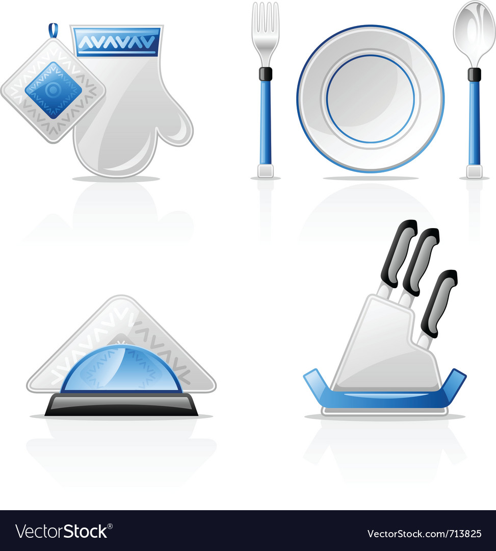 Kitchen items Royalty Free Vector Image - VectorStock
