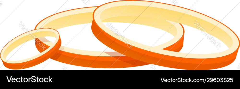 Kitchen onion rings icon cartoon style Royalty Free Vector