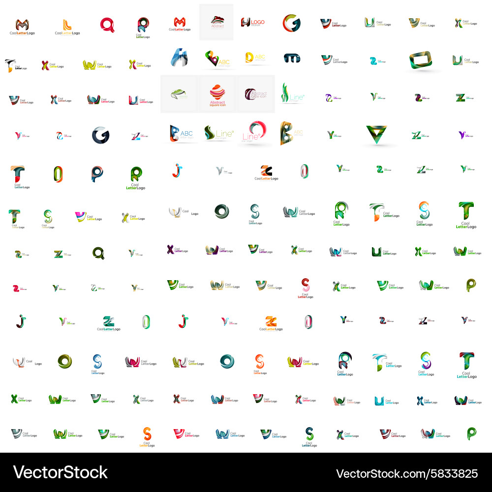Mega set of letter logos Royalty Free Vector Image