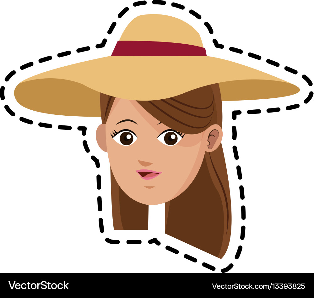 Pretty young woman icon image Royalty Free Vector Image