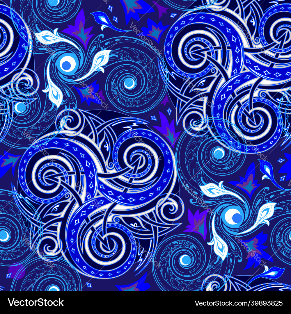 Rich decorated seamless pattern fantastic royal Vector Image