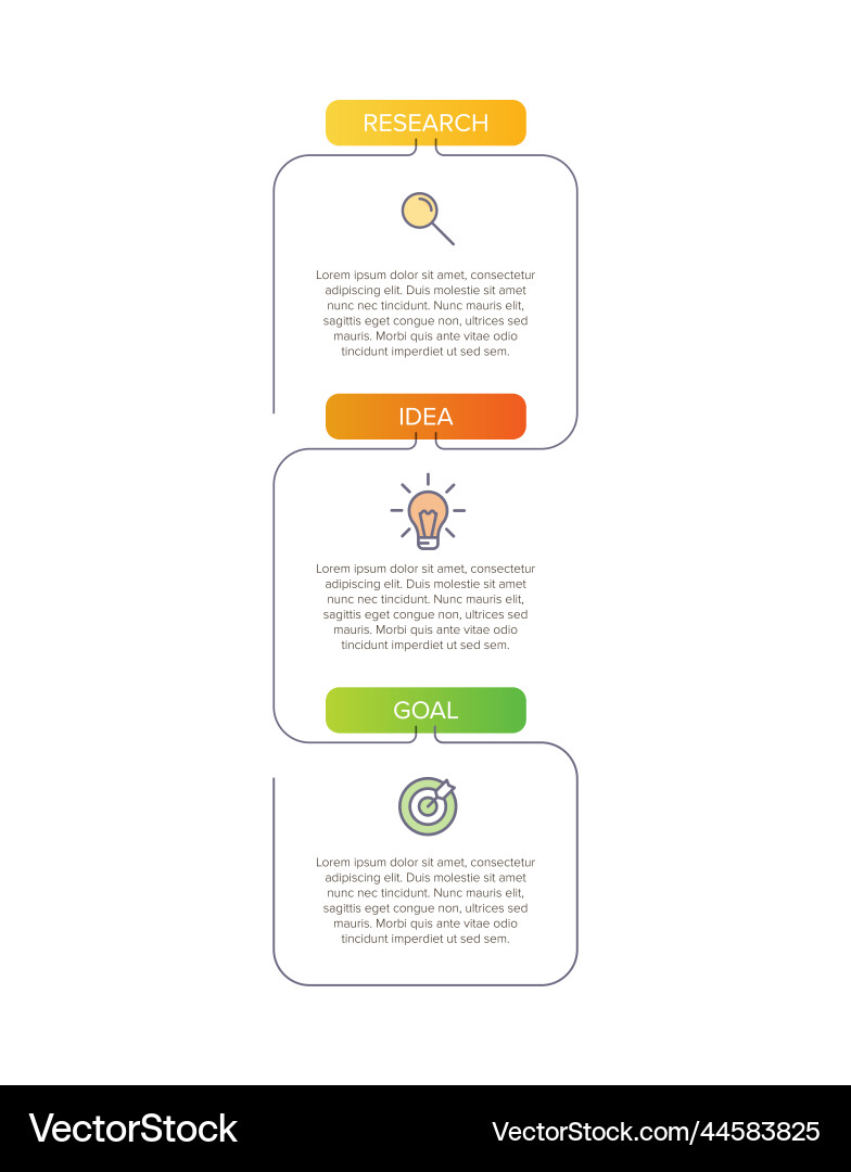 Vertical infographic design with icons and 3 Vector Image