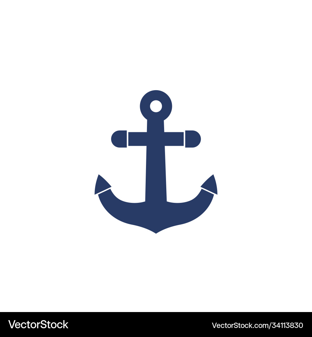 Anchor icon port sign Royalty Free Vector Image