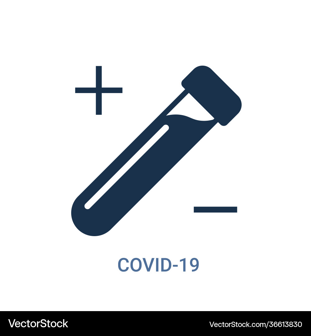Covid19 pcr test icon corona virus Royalty Free Vector Image