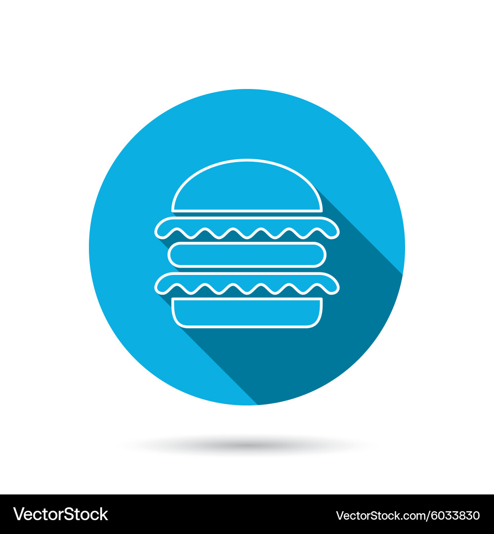 Hamburger icon fast food sign Royalty Free Vector Image