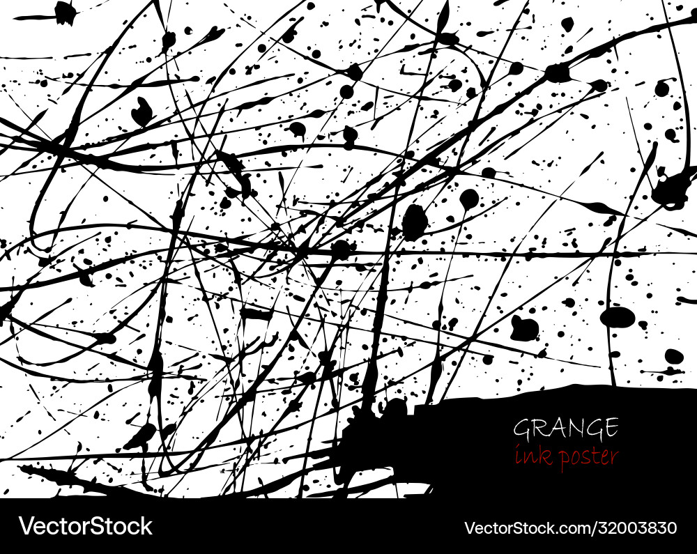 Ink splatter template for cover poster flyer Vector Image