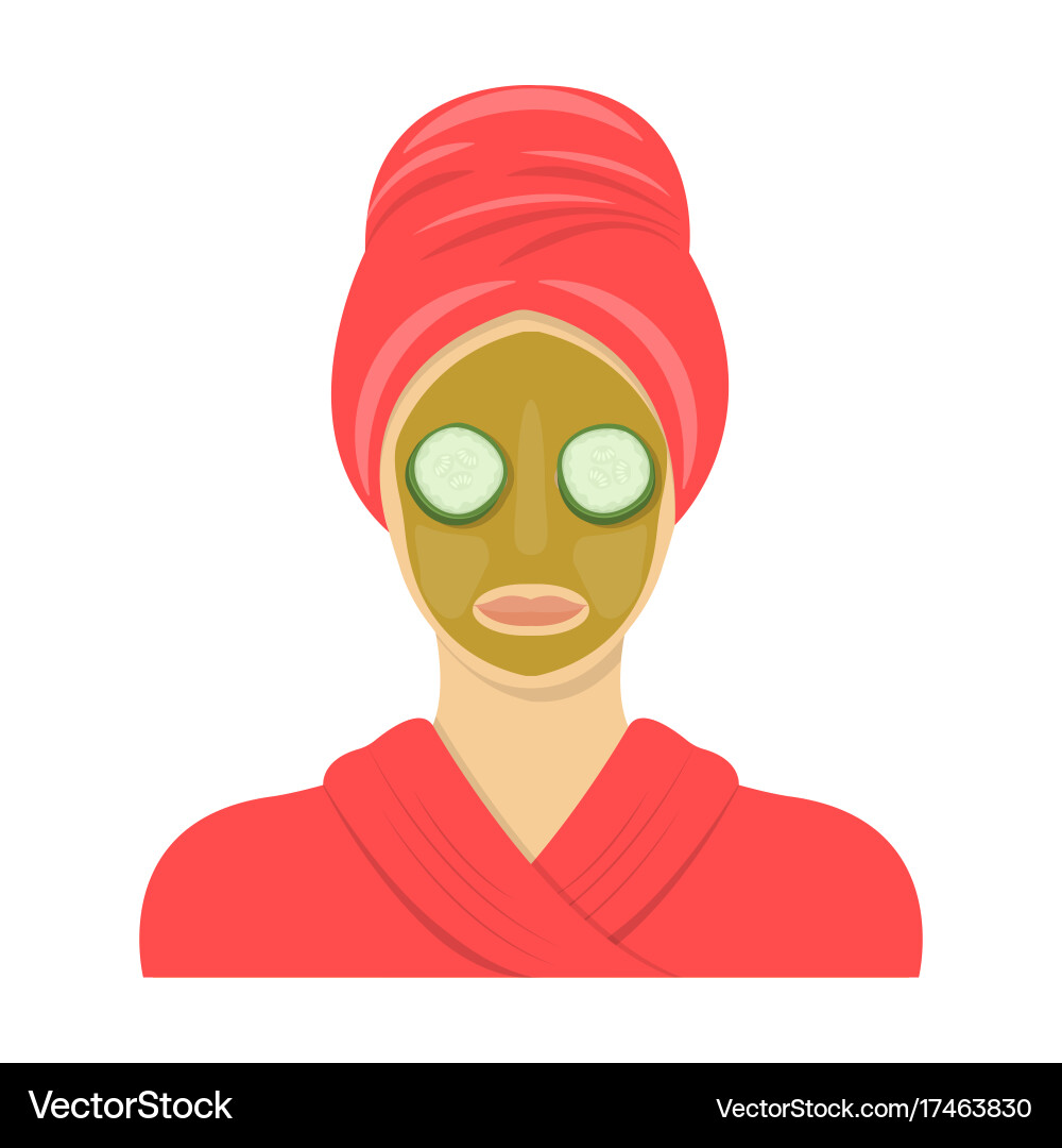 Mask single icon in cartoon stylemask Royalty Free Vector