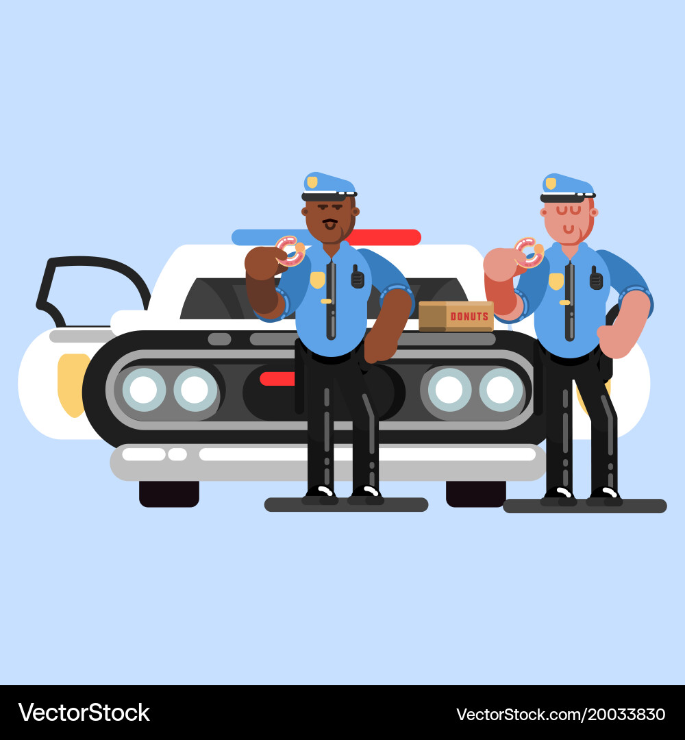 Police sketch officer Royalty Free Vector Image