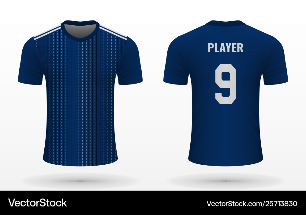 Realistic soccer shirt jersey Royalty Free Vector Image