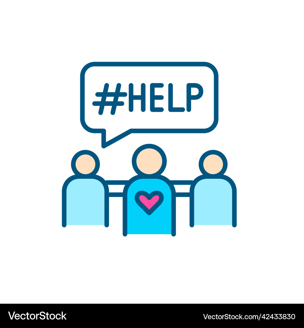 Support group as part of psychotherapy pixel Vector Image