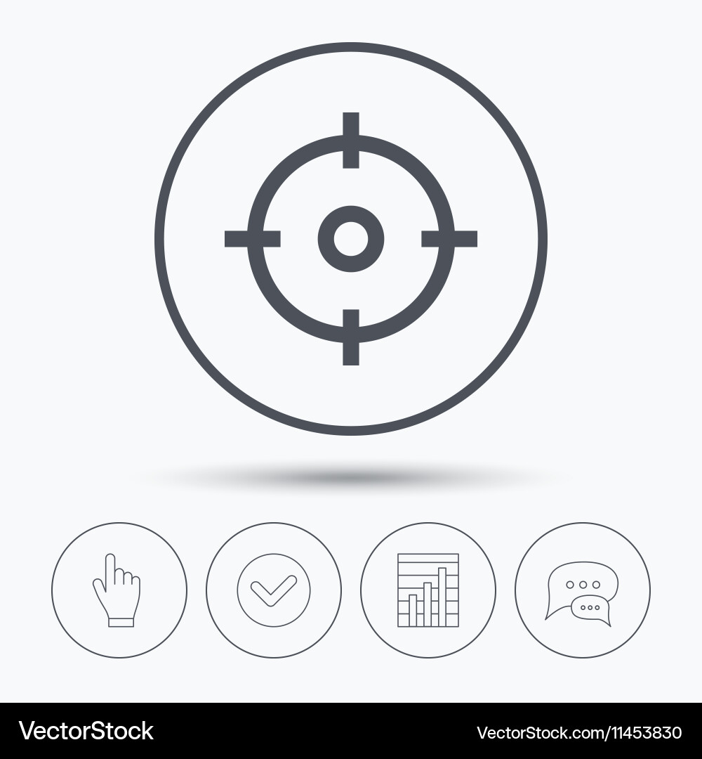 Target icon crosshair aim sign Royalty Free Vector Image
