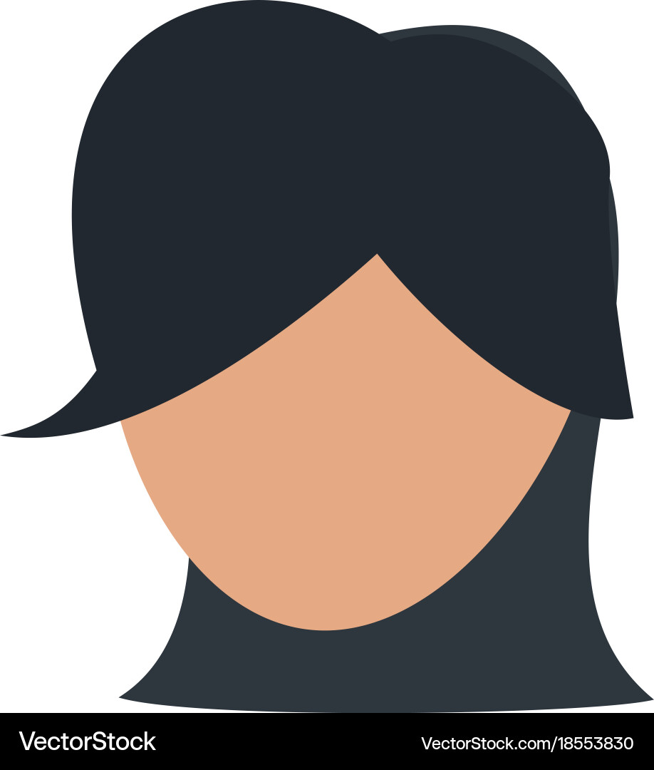 Woman faceless cartoon Royalty Free Vector Image