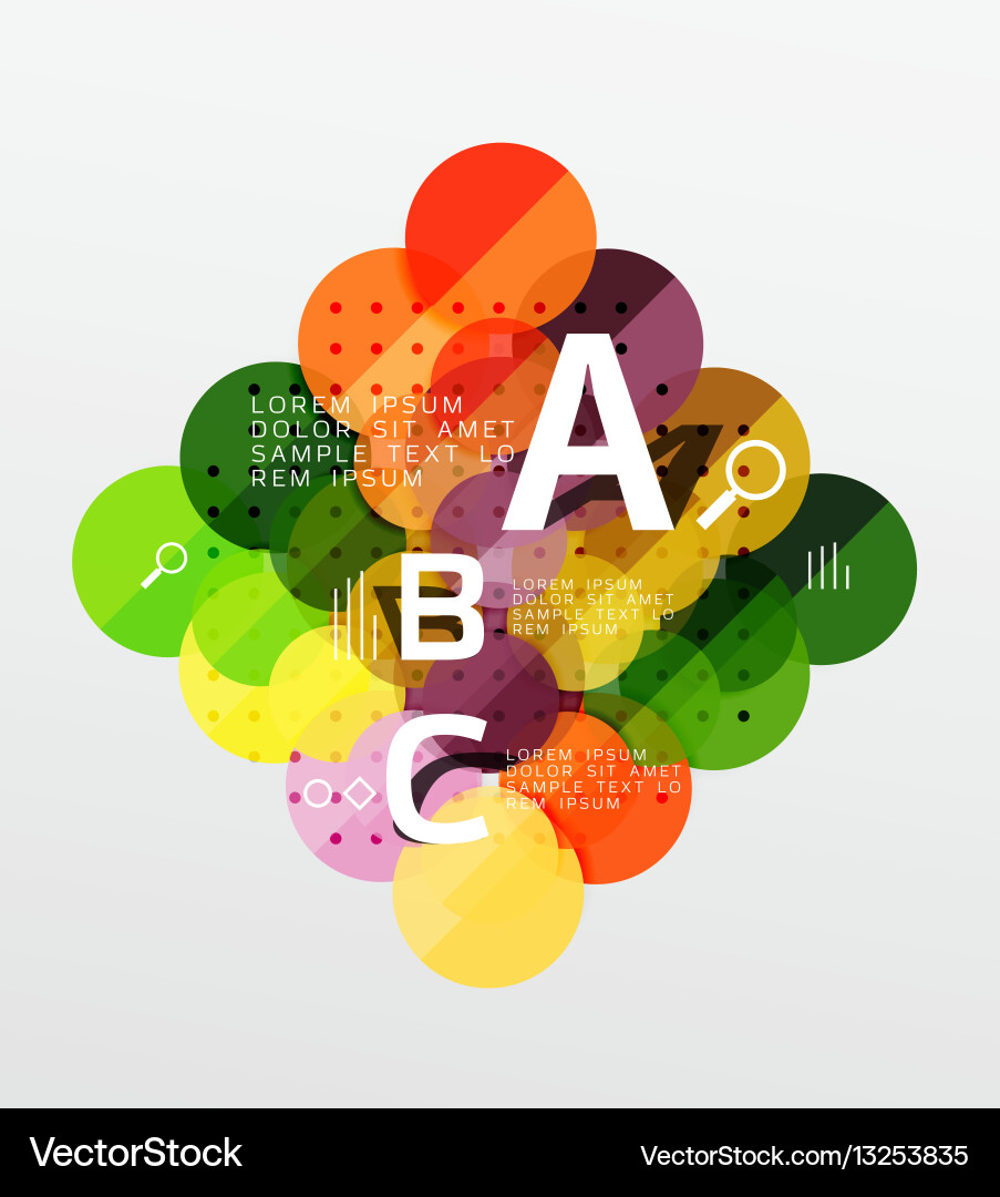 Circle bubbles modern geometric background Vector Image