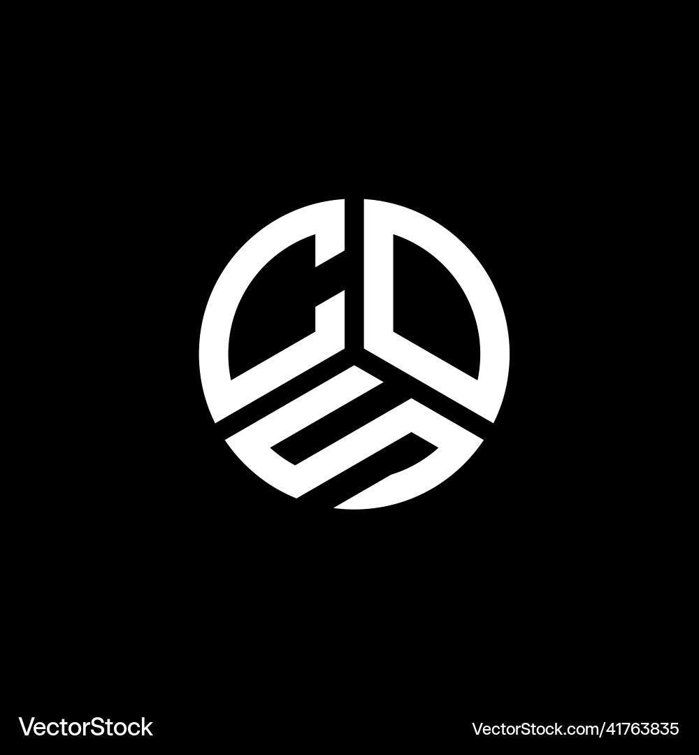 Cos letter logo design on white background Vector Image