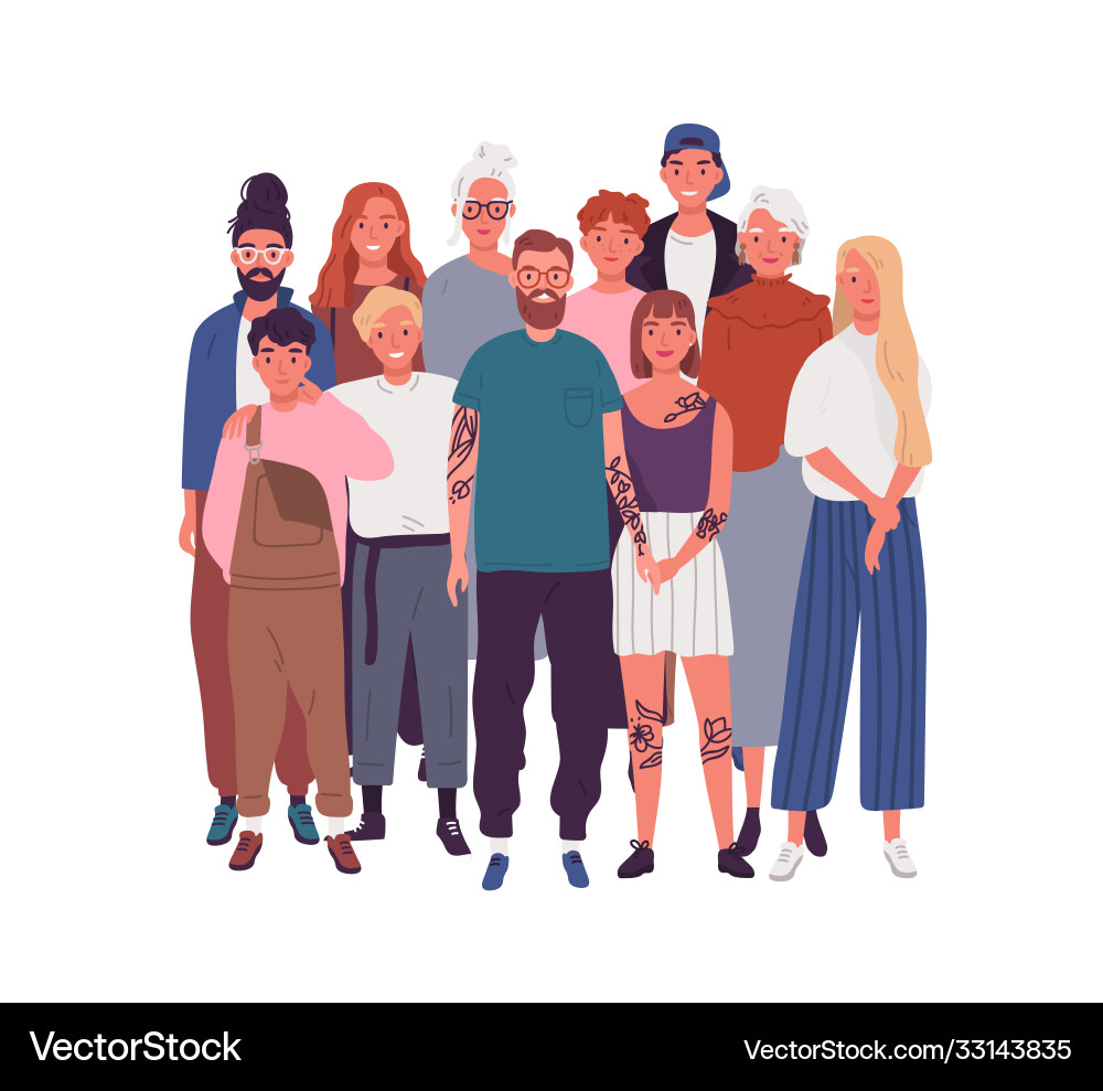 Diversity people in modern society crowd Vector Image