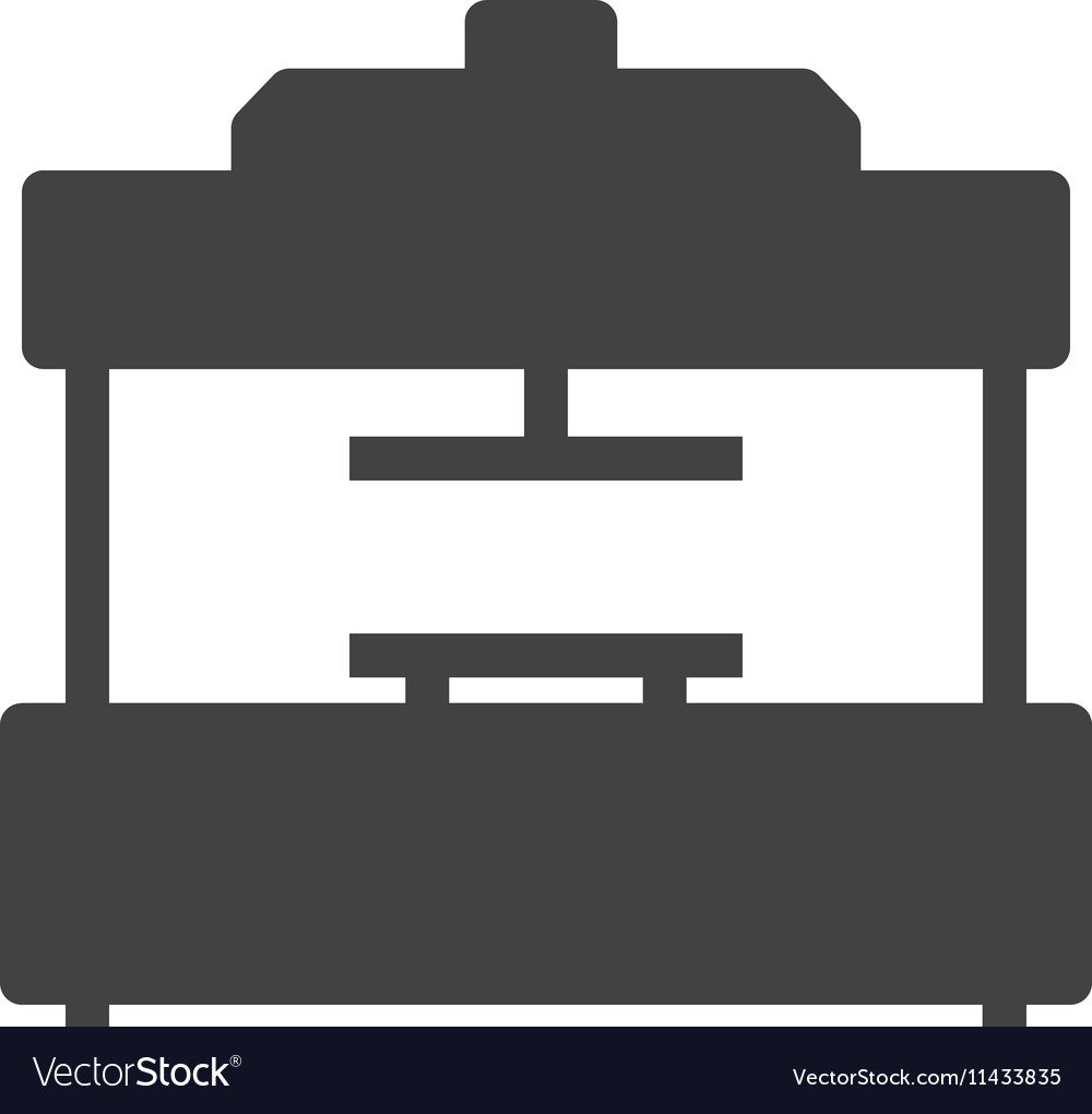Machine press Royalty Free Vector Image - VectorStock