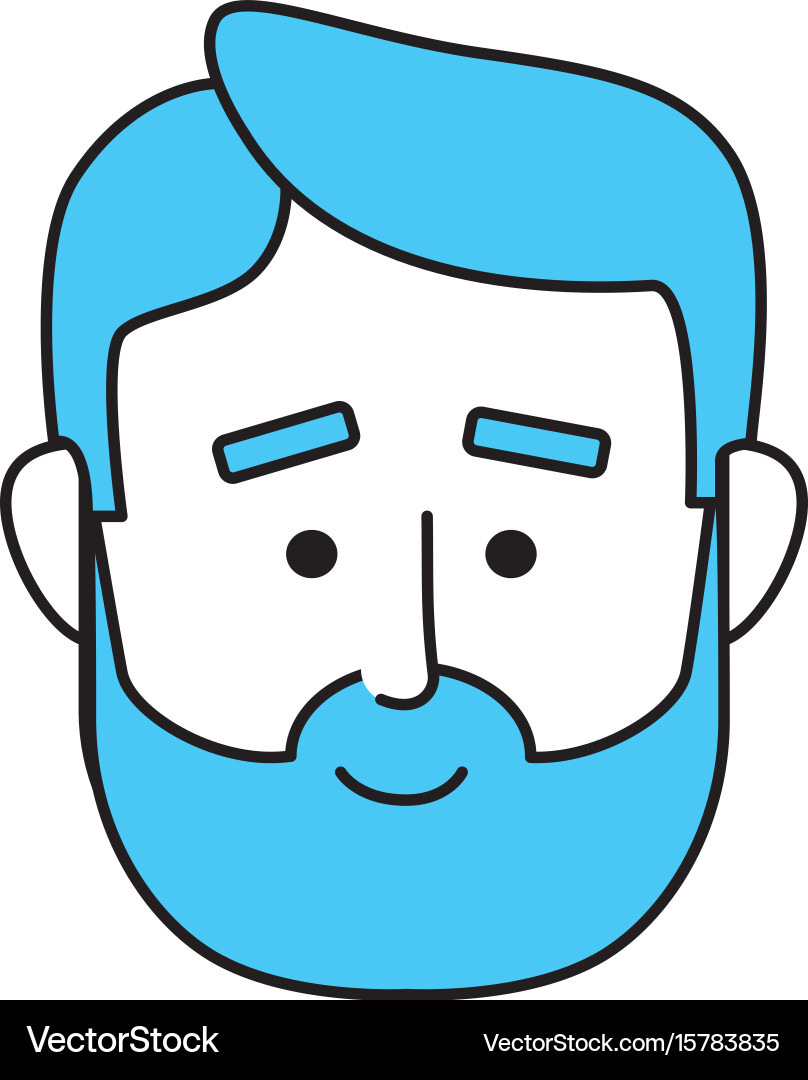 Man face with hairstyle design Royalty Free Vector Image