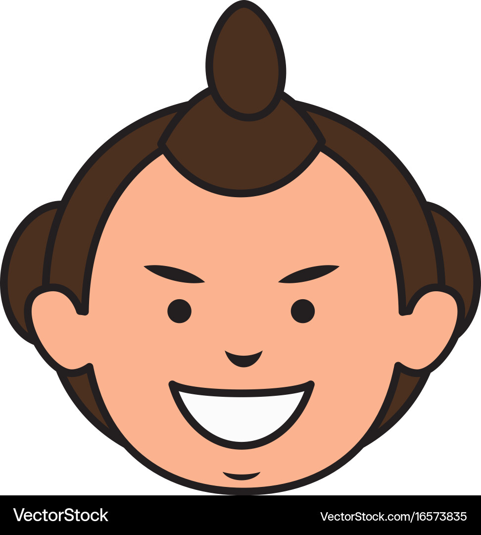Man japanese avatar character Royalty Free Vector Image