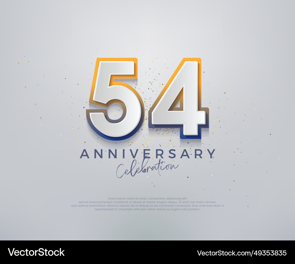 Modern and colorful premium design for 54th Vector Image