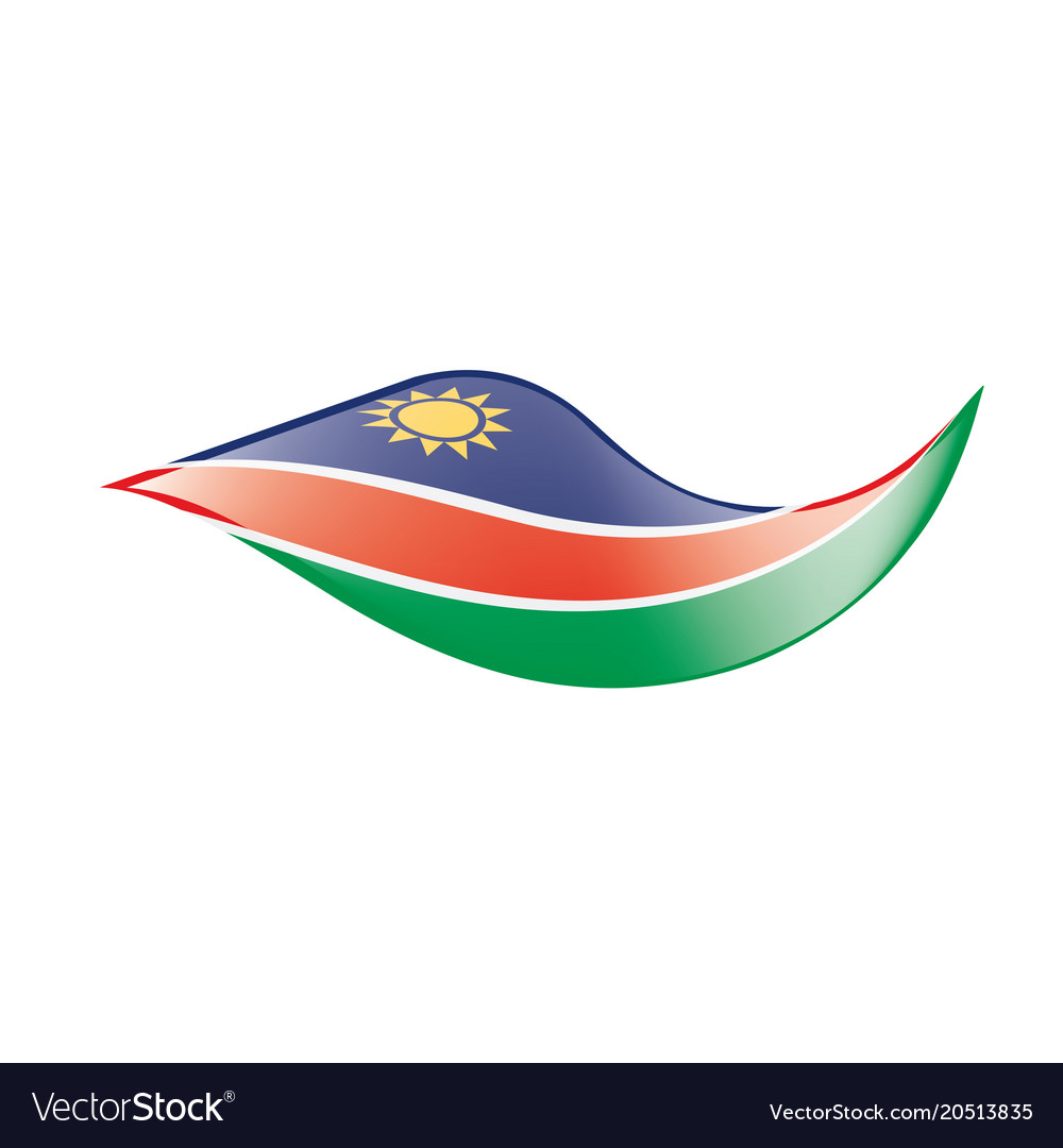 Namibia flag Royalty Free Vector Image - VectorStock