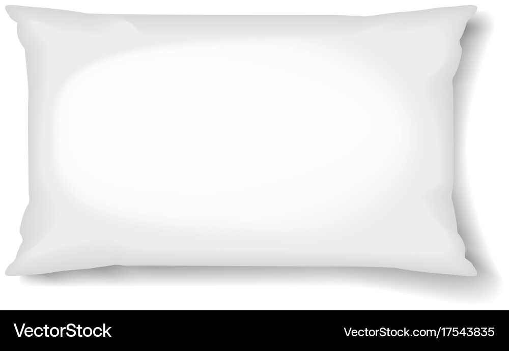Rectangular pillow template isolated Royalty Free Vector