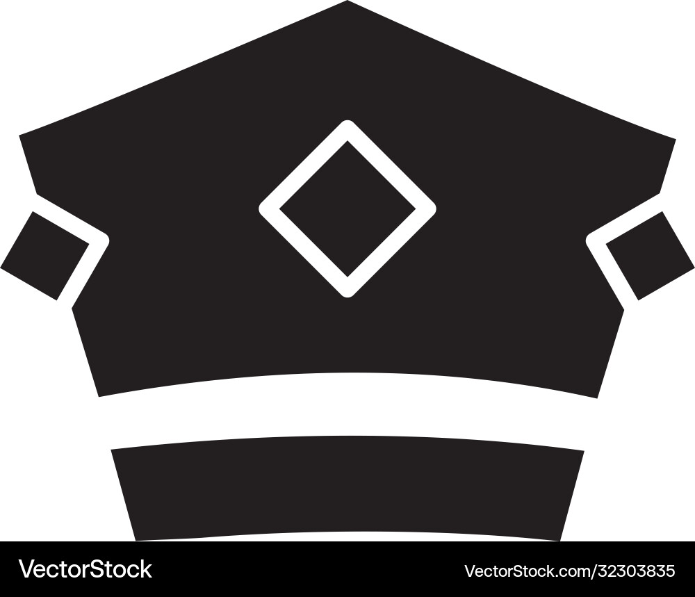 Royal crown baron silhouette style icon Royalty Free Vector