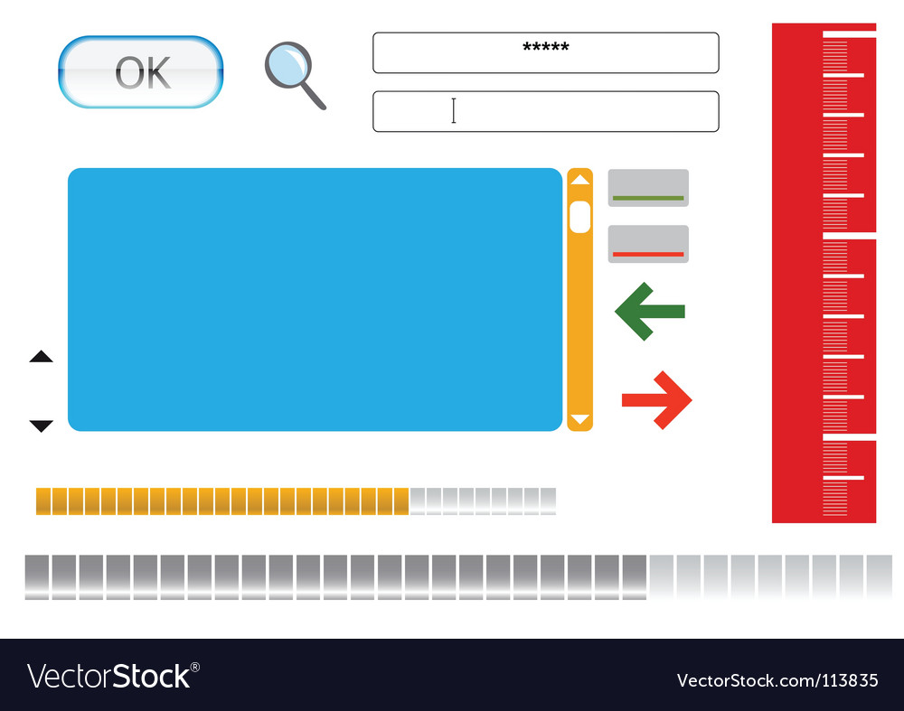 Website design elements Royalty Free Vector Image