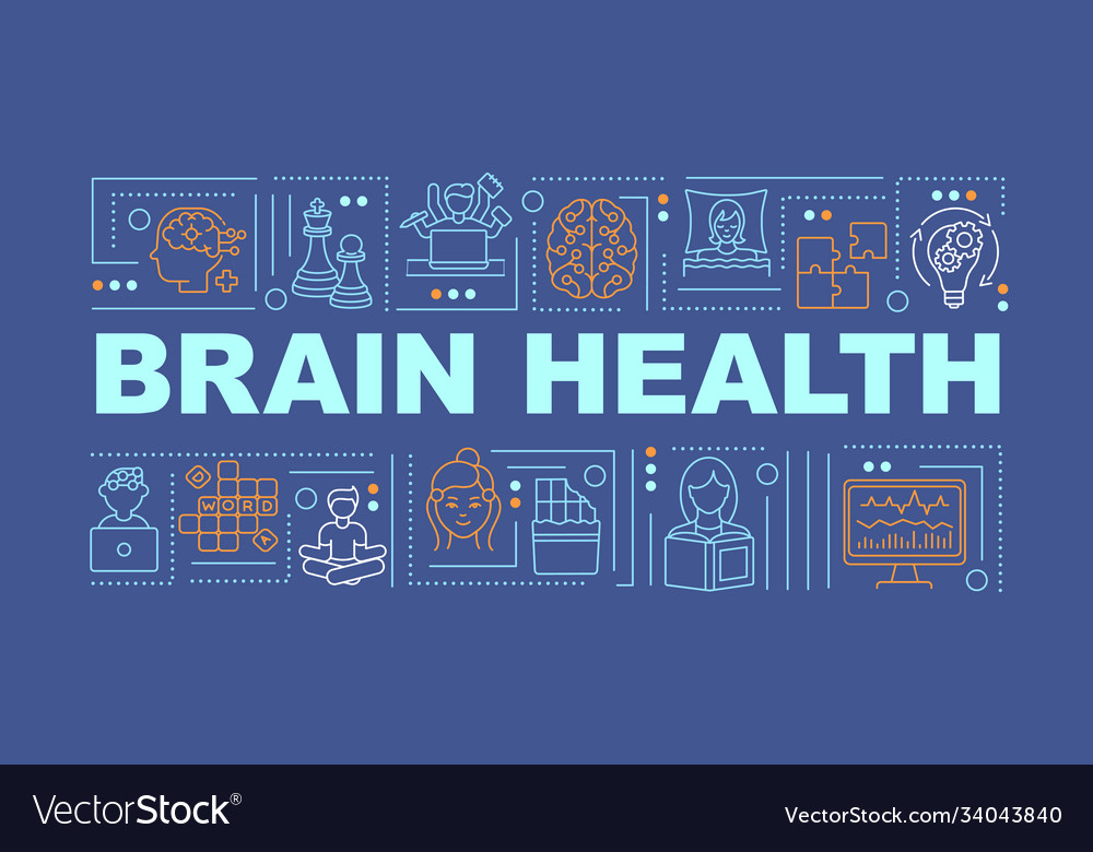 Brain health word concepts banner Royalty Free Vector Image Brain health word concepts banner Royalty Free Vector Image